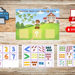 Greater Than Less Than or Equal to Worksheet Comparing Numbers Math ...