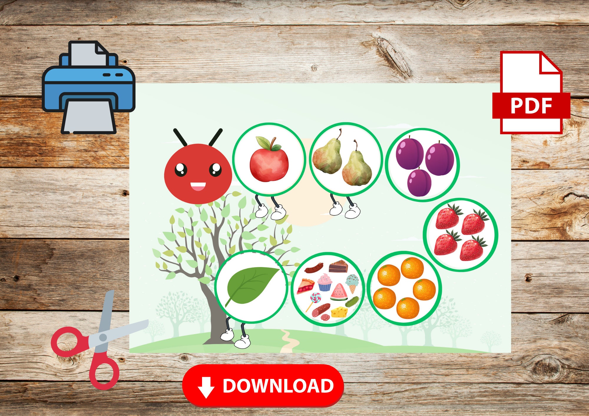 The Very Hungry Caterpillar Days of Week Worksheet Learn and Play ...