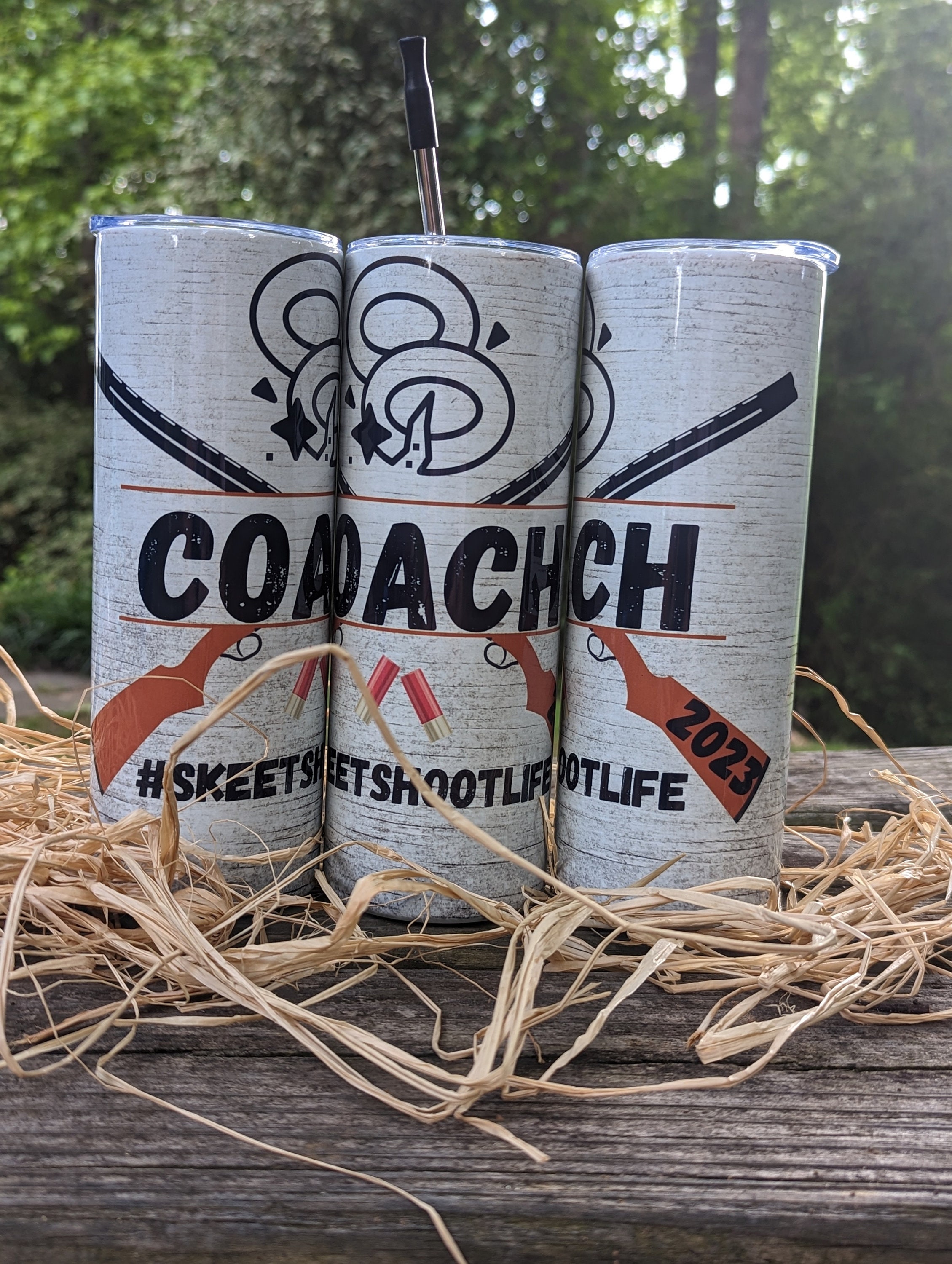 Trap Shooting Skeet Shooting Tumbler Wrap Coach Gift for Coach Shotgun ...