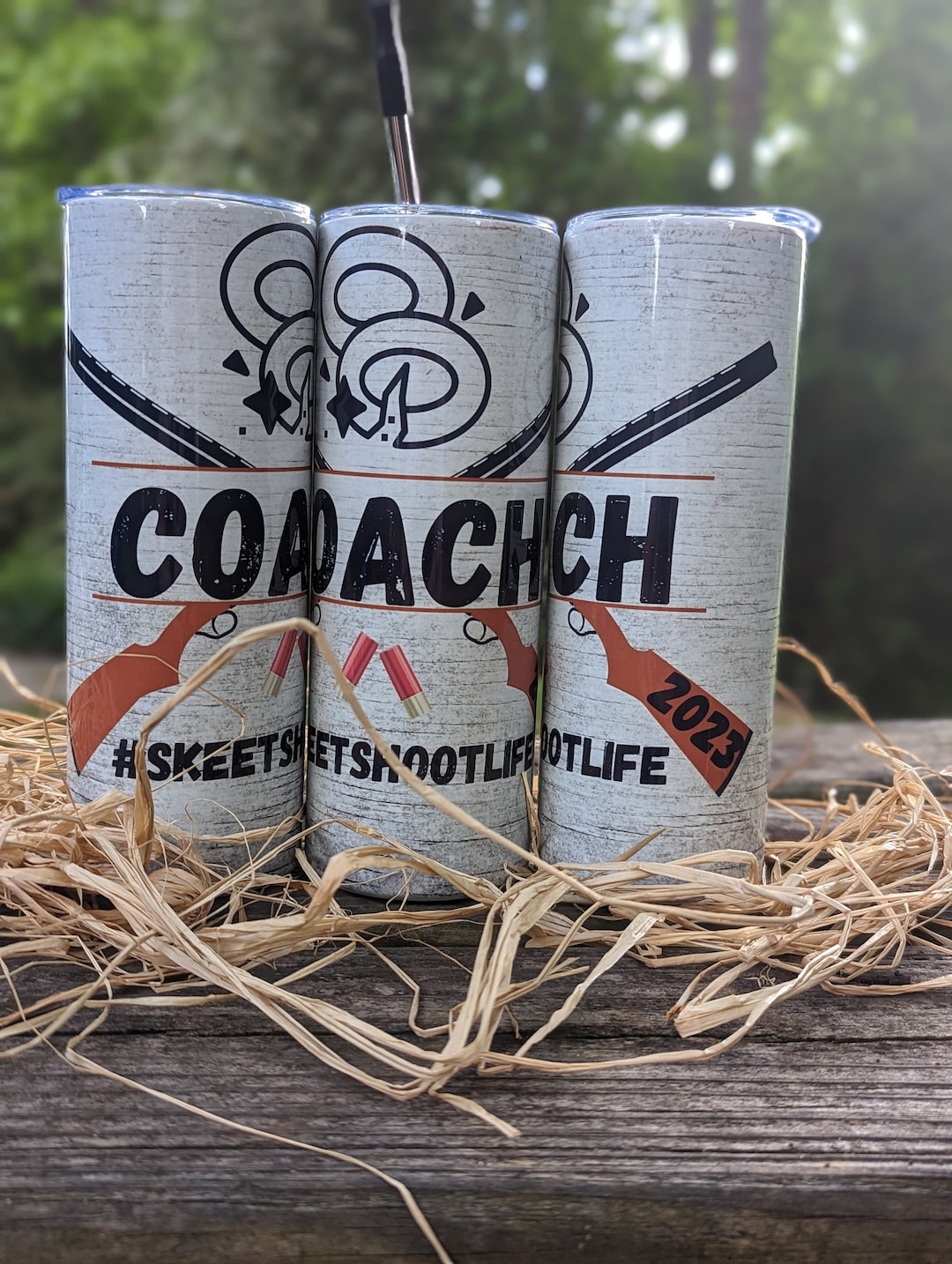 Trap Shooting Skeet Shooting Tumbler Wrap Coach Gift for Coach Shotgun ...