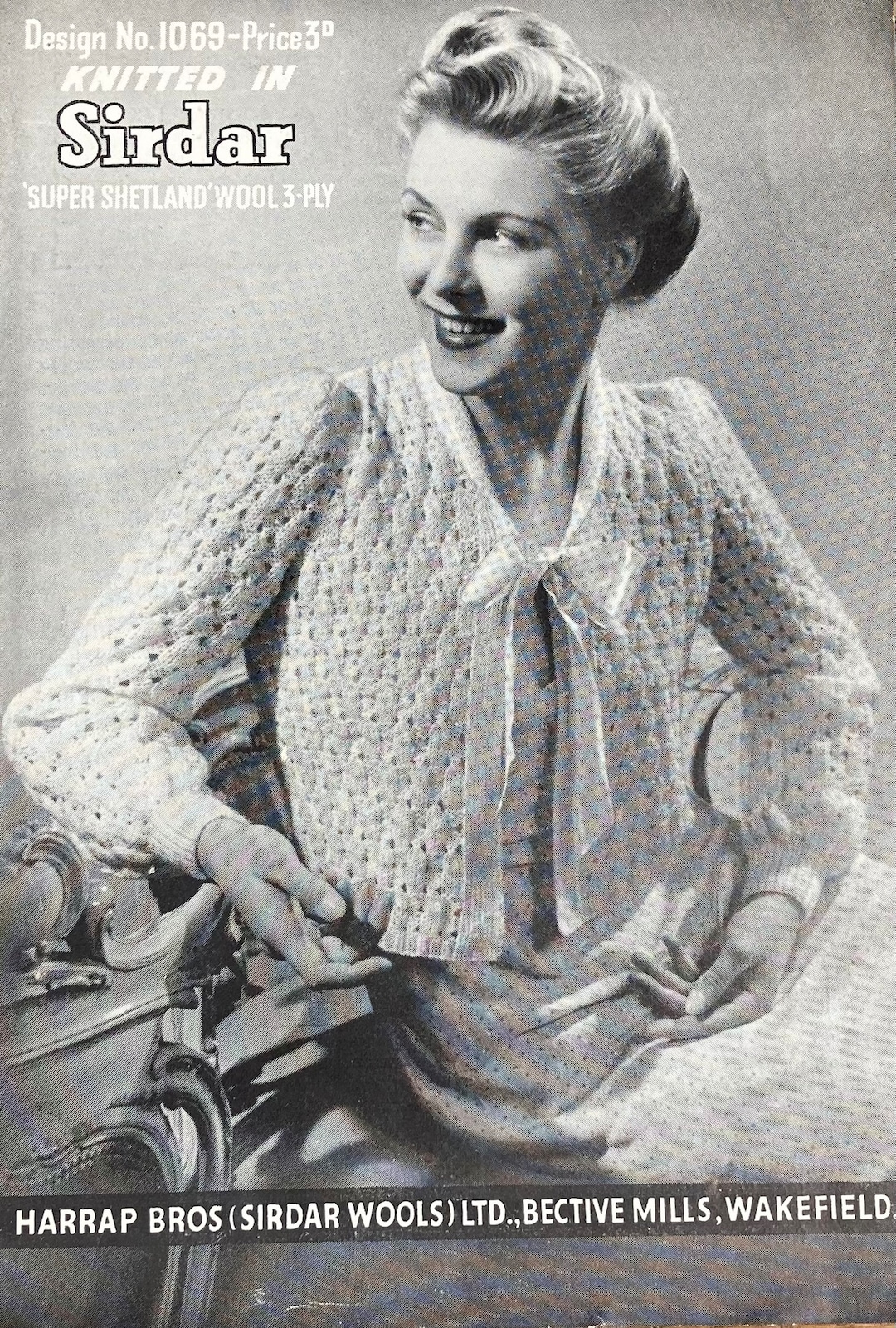 Vintage Bed-jacket Knitting Pattern. Sirdar 1940's - Etsy