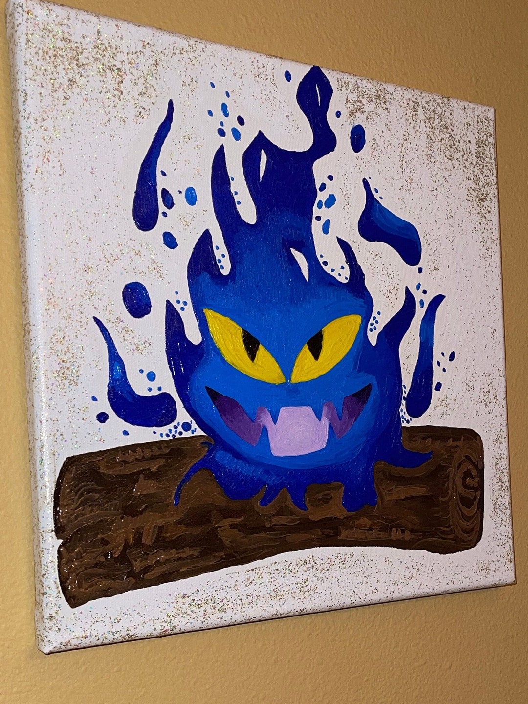 Calcifer Oil Painting 12”x12” - Etsy