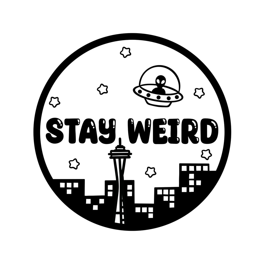 Alien Seattle "stay Weird" Decal // Sci-fi // Laptop// Car //wall Décor ...