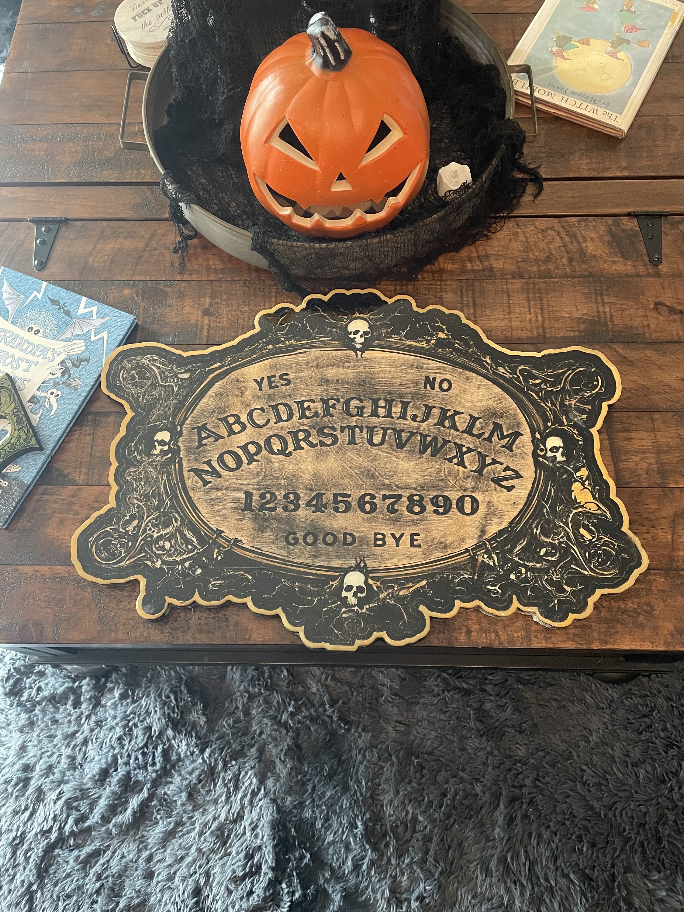 Ouija Board and Planchette, Goth Decor 12" X 20" Victorian Design ...