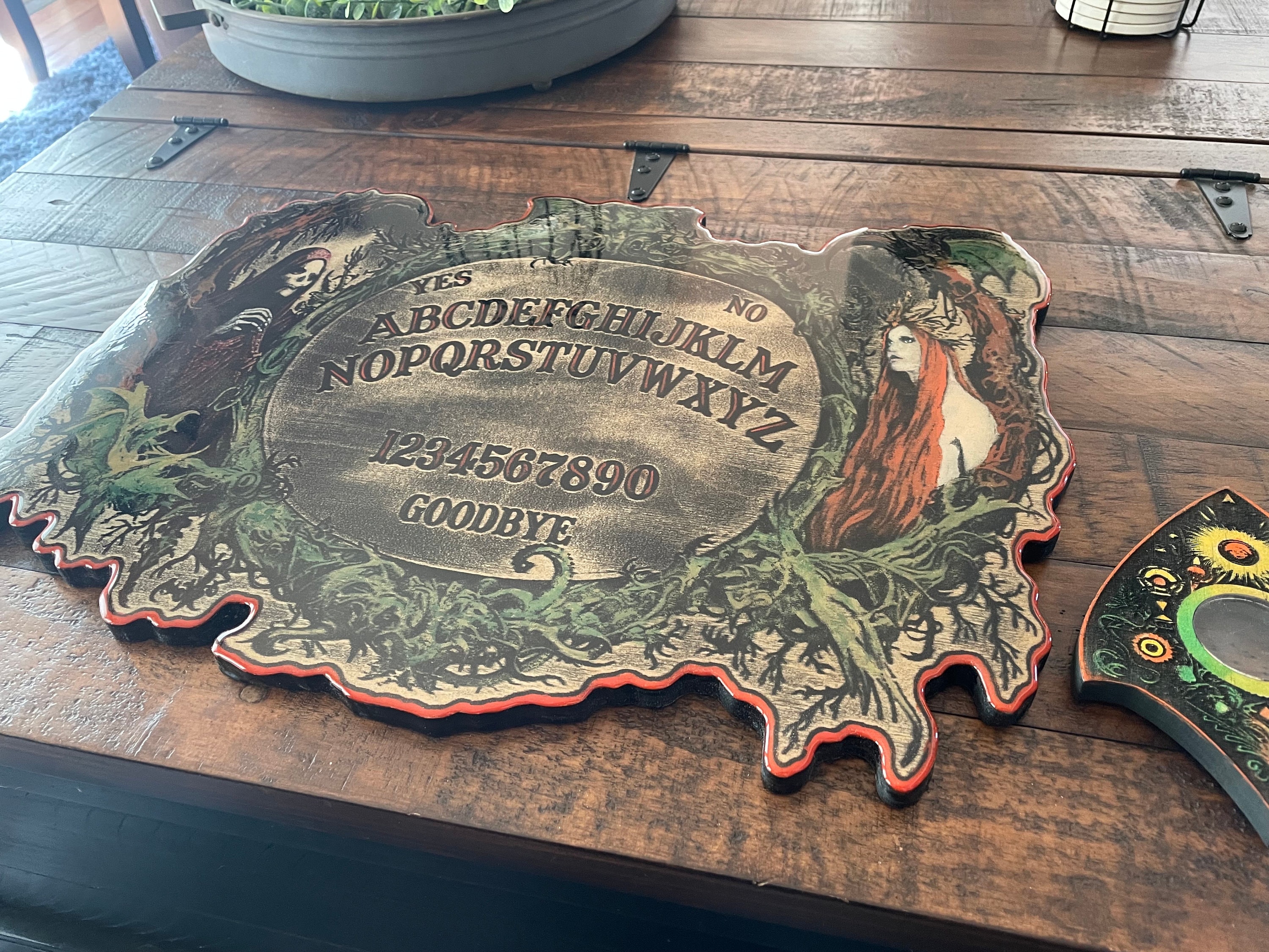 Ouija Board Gothic Witchy Decor - Custom Spirit Talking Board With ...