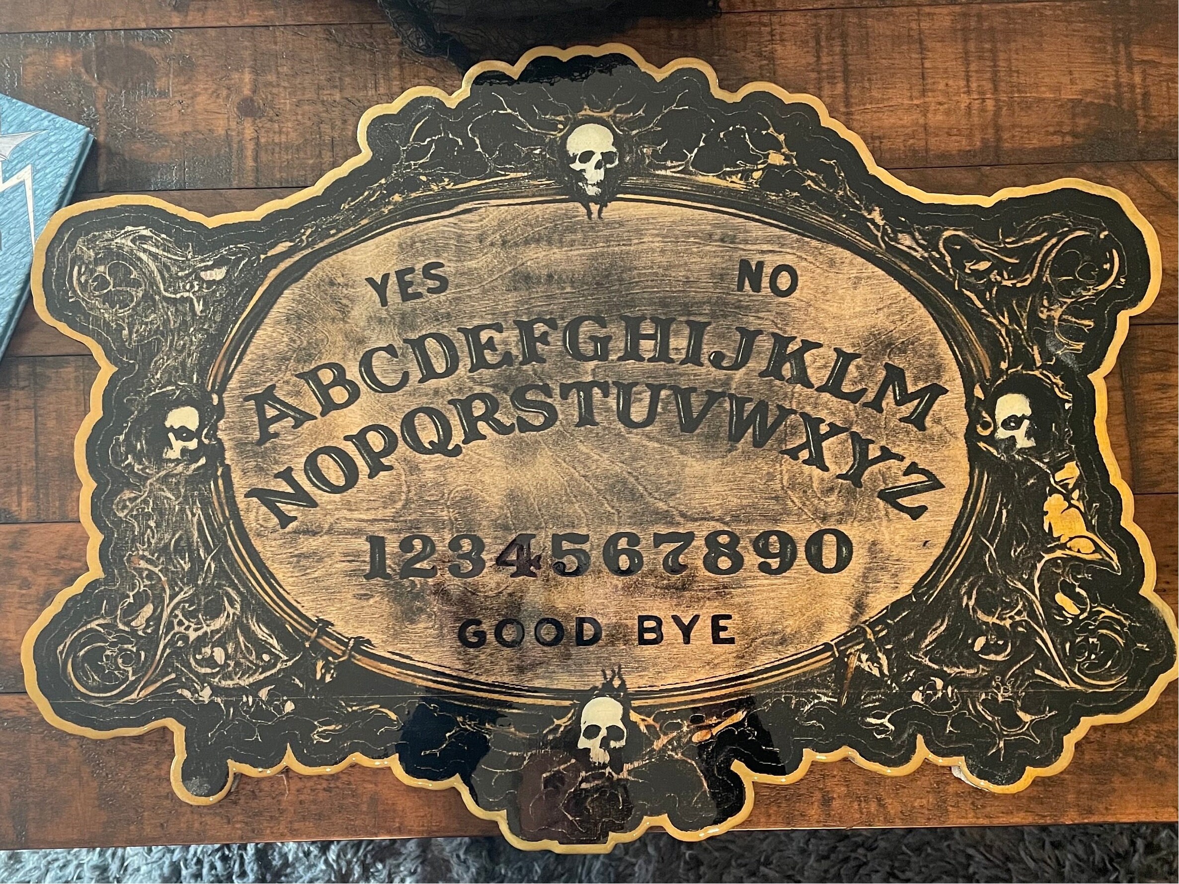 Ouija Board and Planchette, Goth Decor 12" X 20" Victorian Design ...