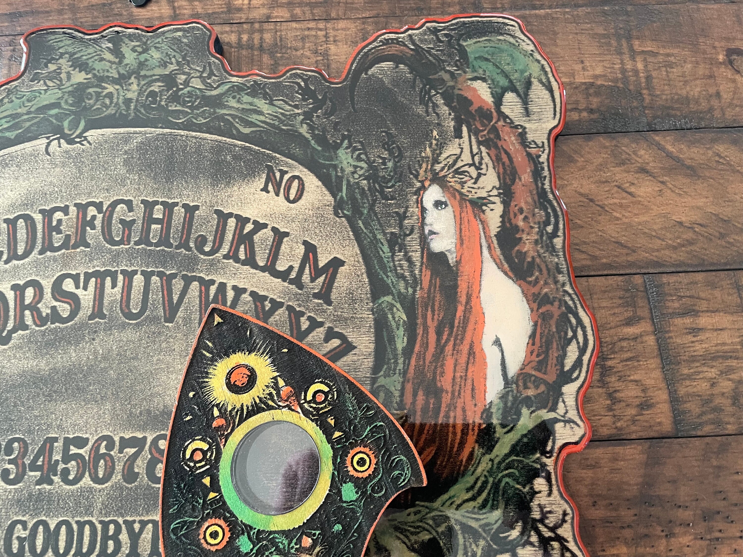 Ouija Board Gothic Witchy Decor - Custom Spirit Talking Board With ...