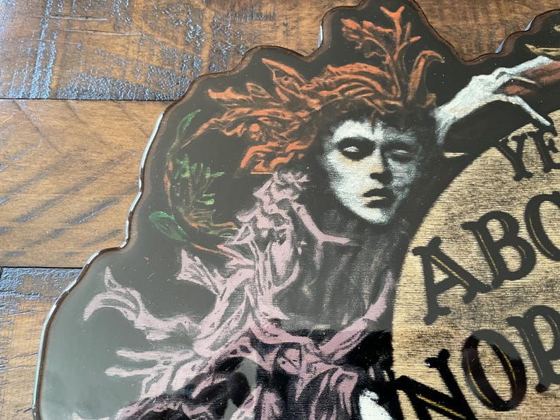 Handmade Spirit Board: Real Ouija Board With Forest Witch Design 23.5 ...