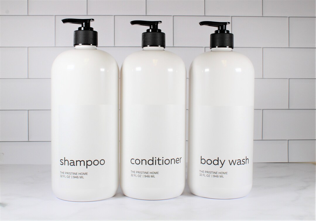 Reusable Shampoo and Conditioner Bottle, Large Shampoo Bottle, 32 Oz ...