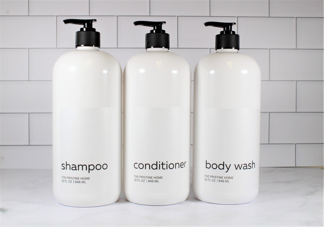 Reusable Shampoo Bottle, Large Shampoo Bottle, 32 Oz Shampoo and ...