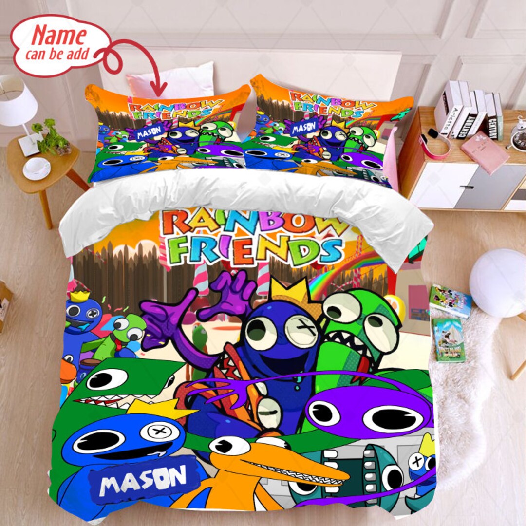 Personalized Rainbow Friends Bedding Set Rainbow Friends - Etsy UK
