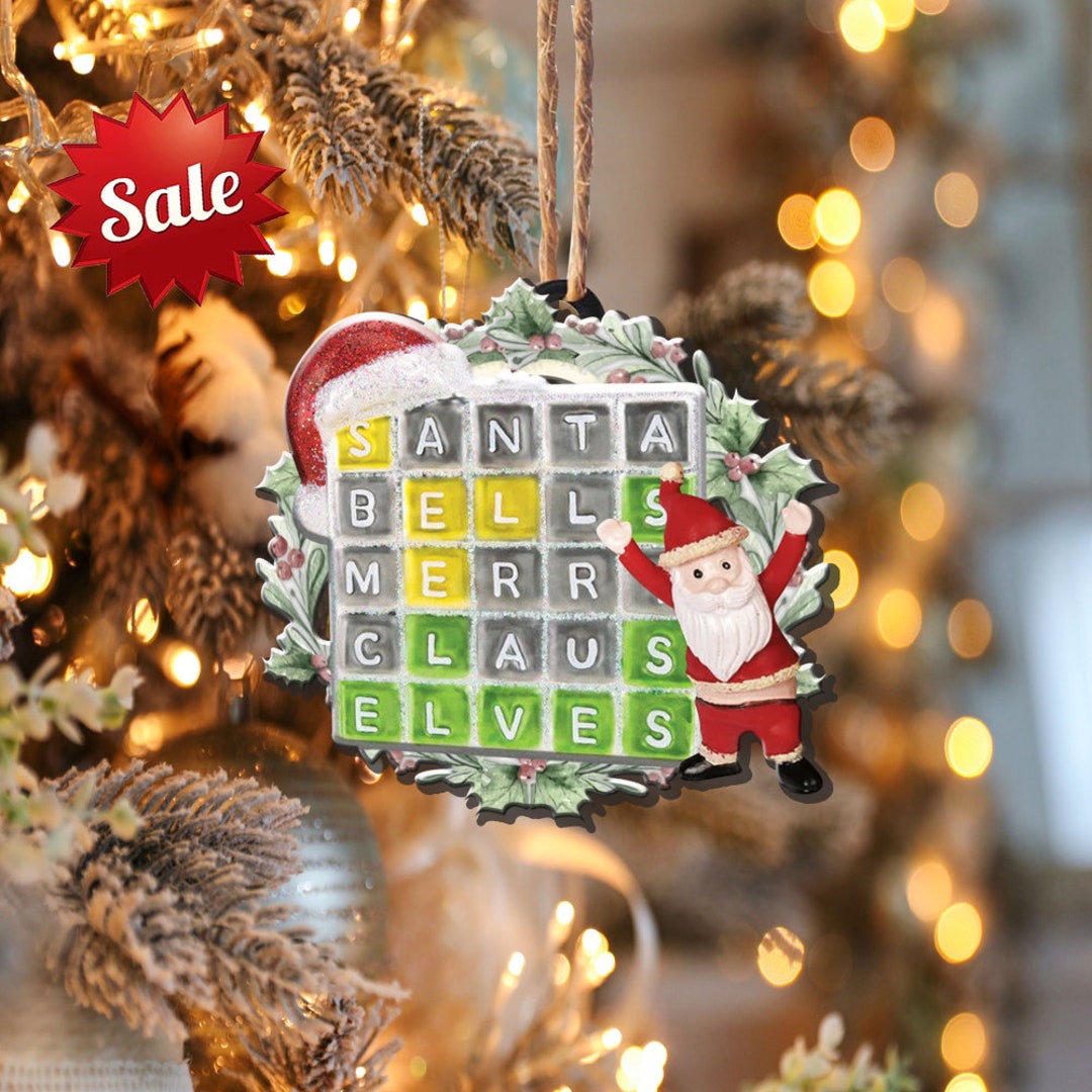 Wordle Ornament Wordle Game Christmas Gift Christmas 2023 - Etsy