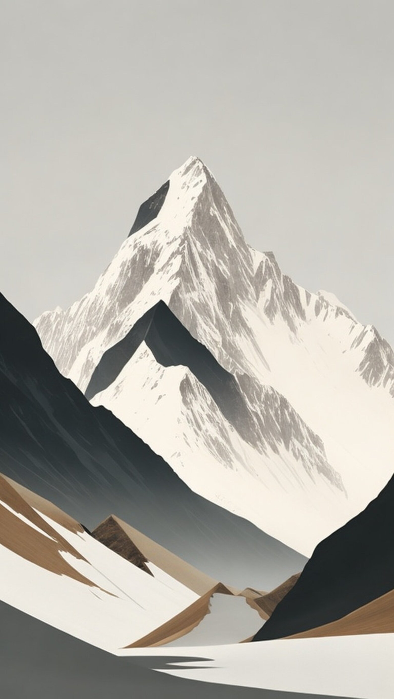 Scandinavian Mountain Digital Art - Etsy