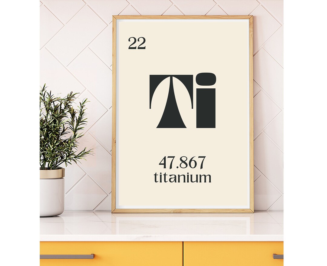 Titanium Minimalist Matte Poster | Element Prints | Groovy Black Text ...