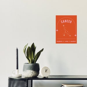 Cancer Constellation Matte Poster | the Zodiac Home Prints | Colorful ...