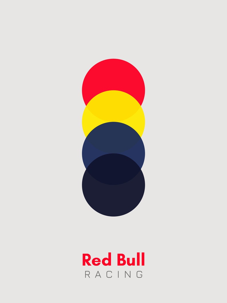 Red Bull Minimalist Livery Colors Geometric Vertical - Etsy