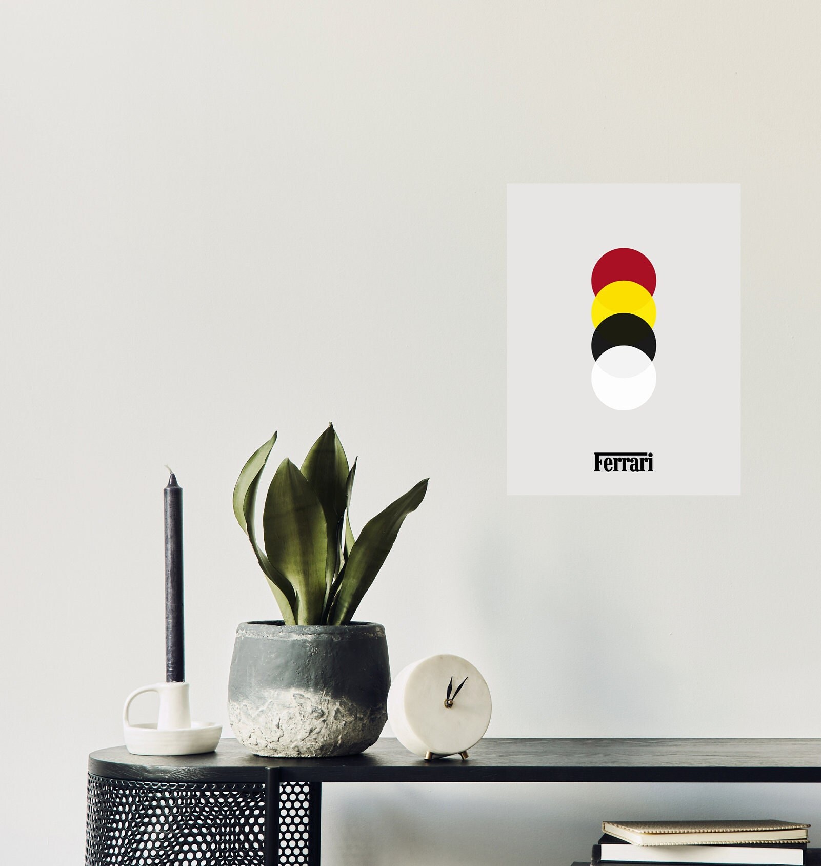 Ferrari Minimalist Livery Colors – Geometric Vertical | Formula 1 Matte ...