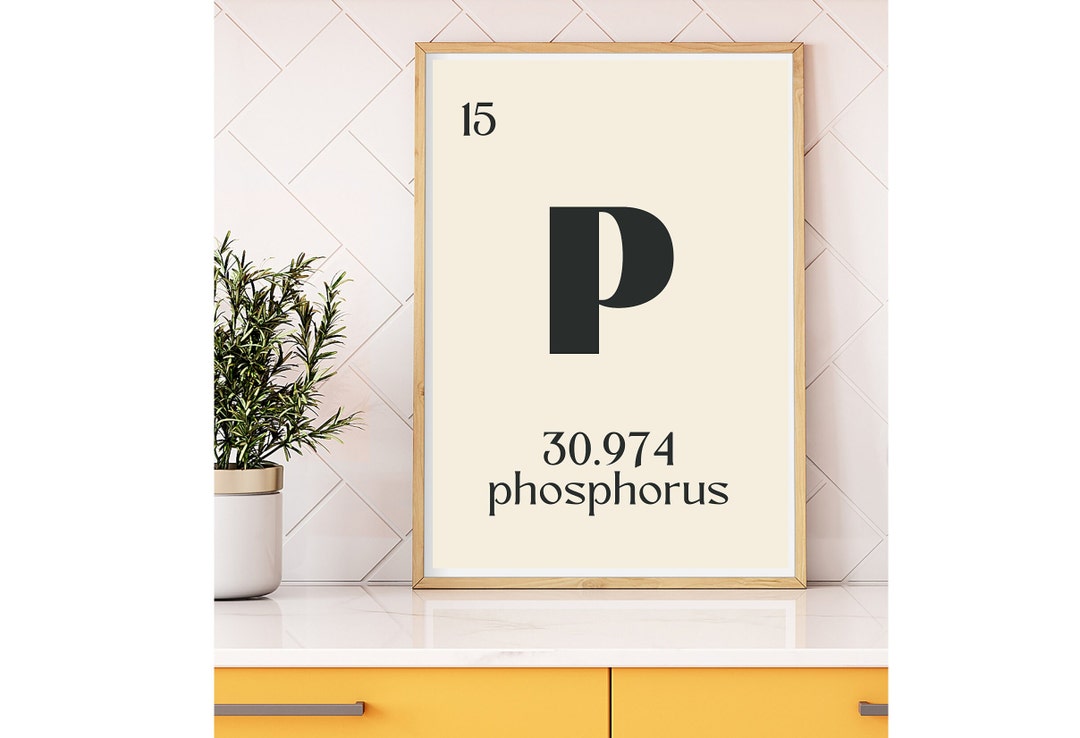 Phosphorus Minimalist Matte Poster | Element Prints | Groovy Black Text ...
