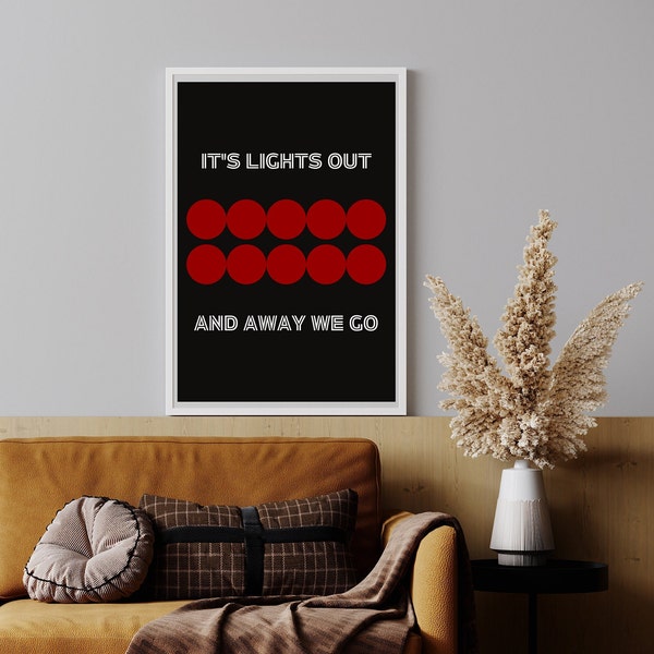 It's Lights Out and Away We Go Poster - Etsy
