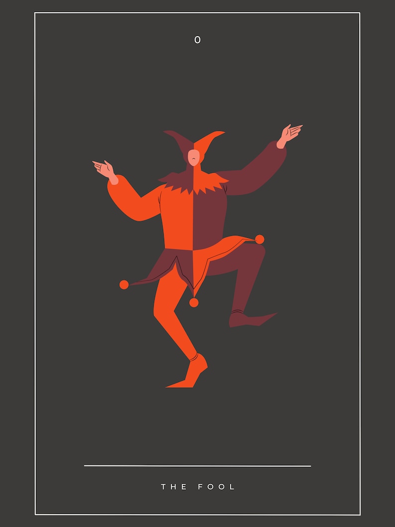 Tarot Major Arcana Poster the Fool Art Poster Tarot Wall Art - Etsy