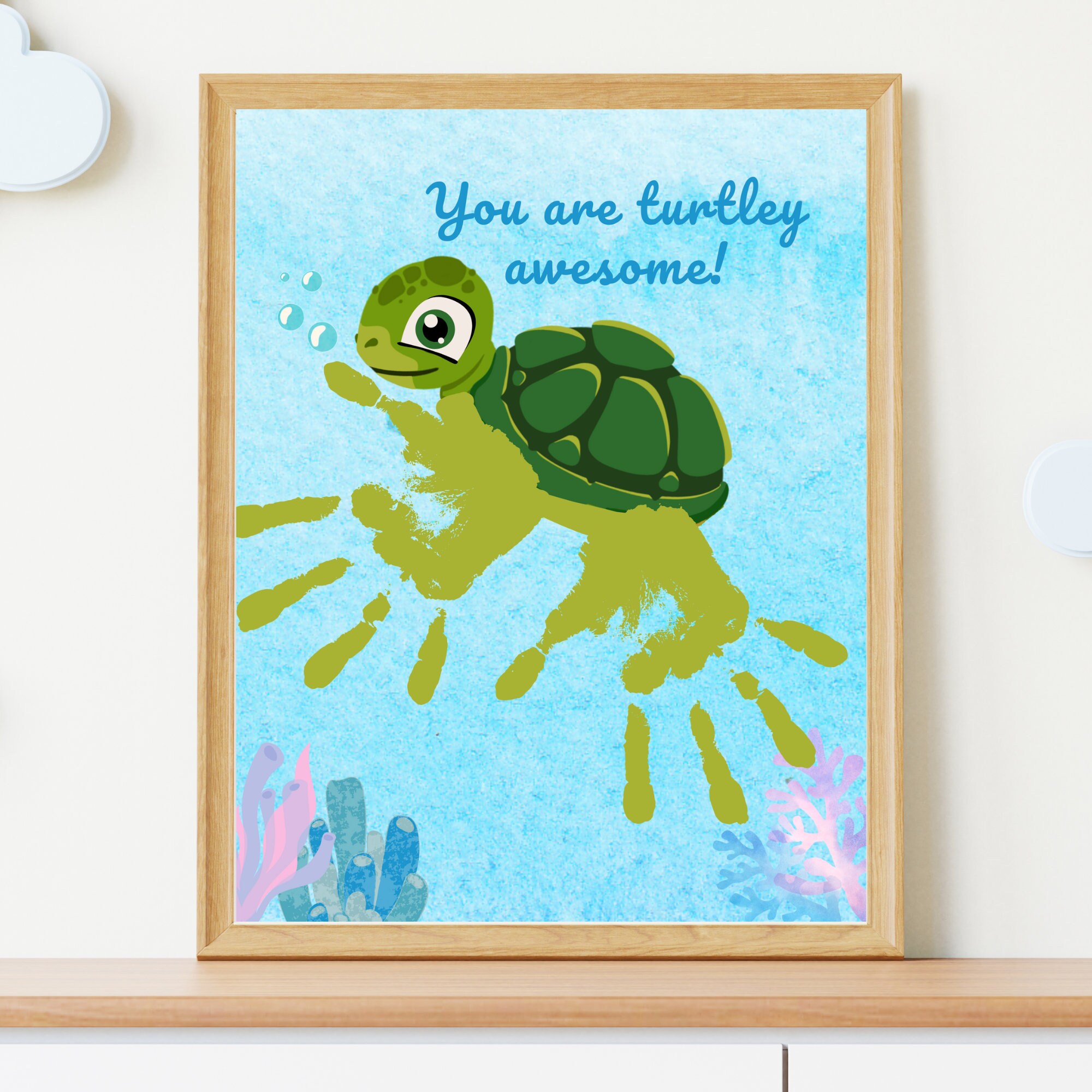 Sea Turtle Handprint Activity Sea Turtle Handprint Art Pre-k - Etsy