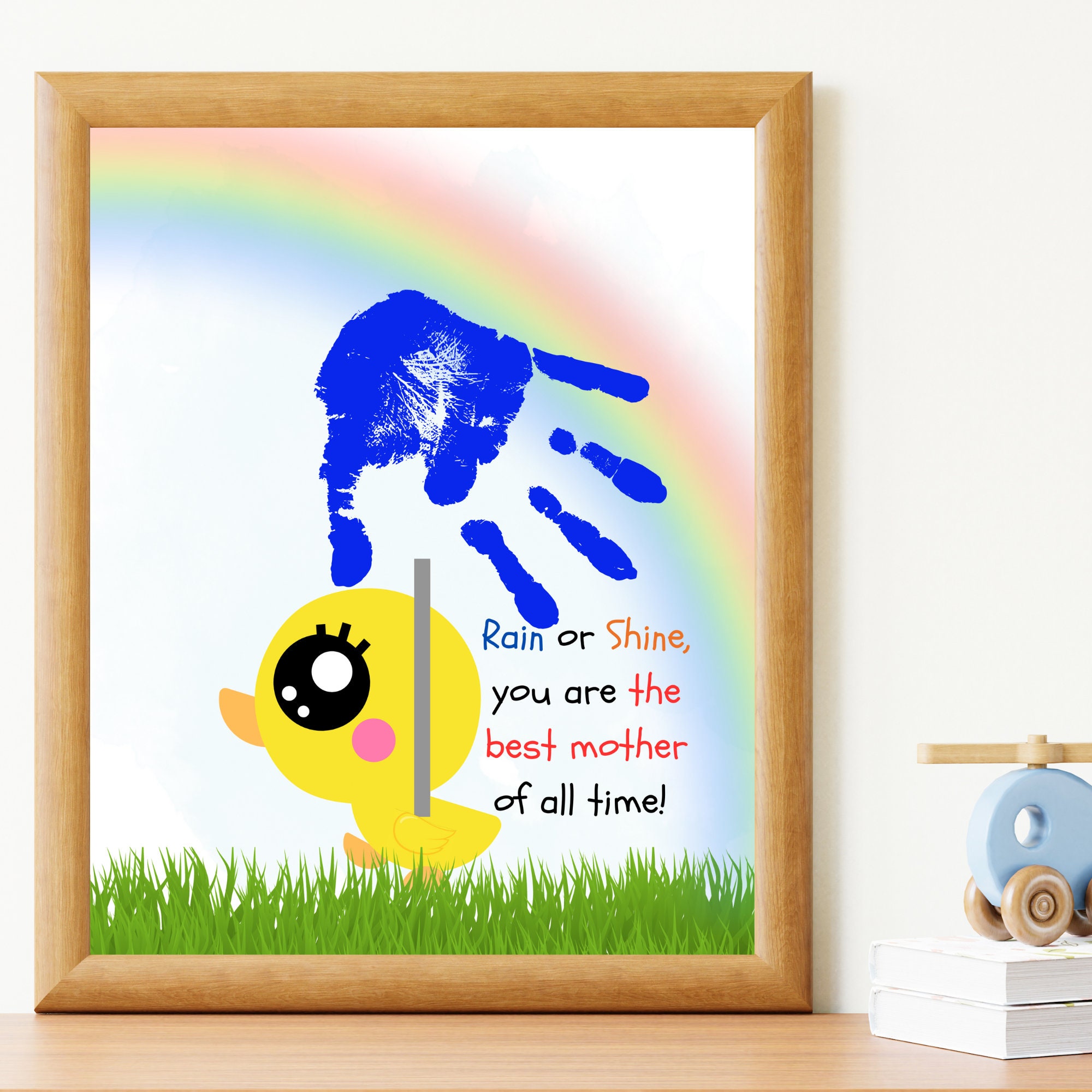 Umbrella Handprint Chick Handprint Handprint Gift for Mom - Etsy