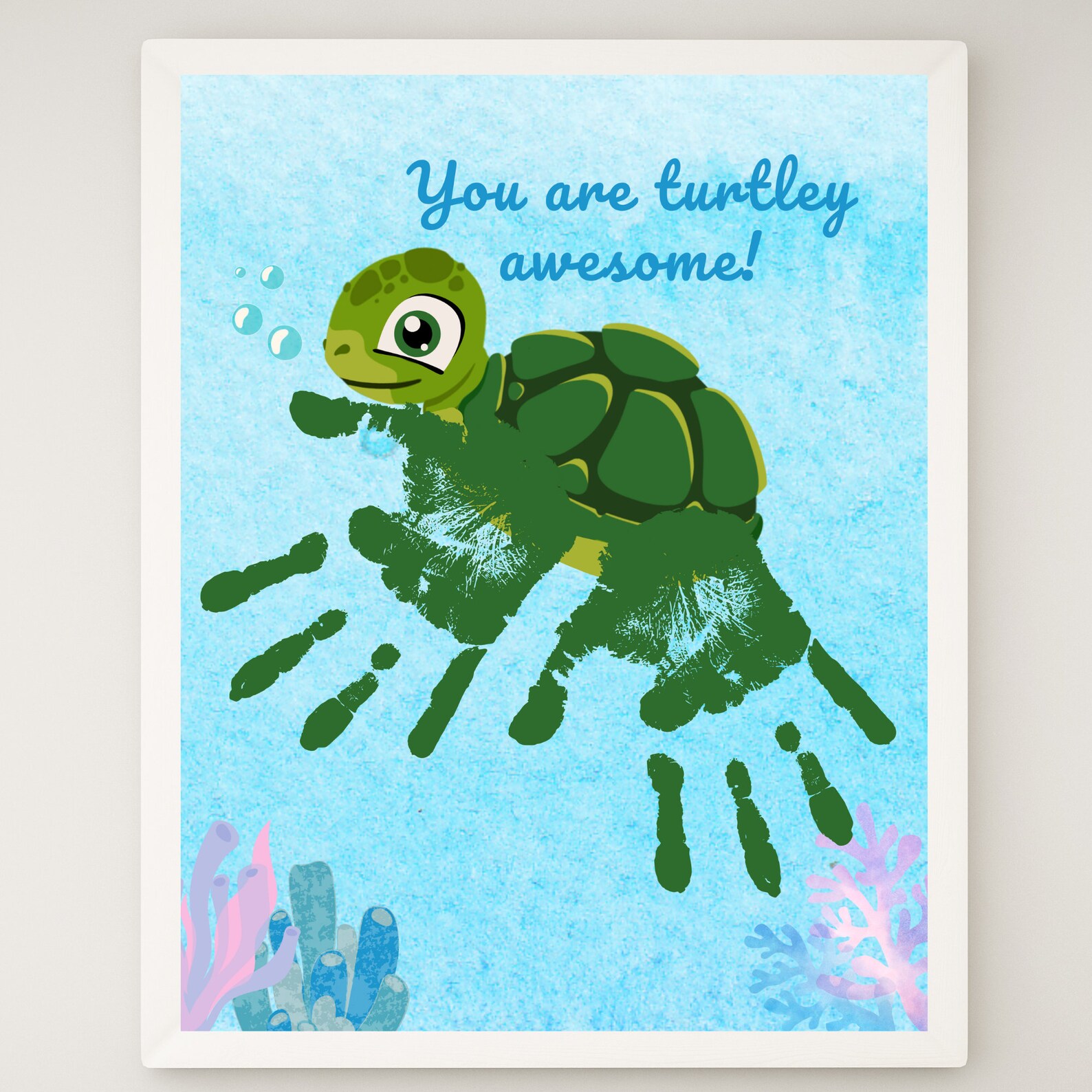 Sea Turtle Handprint Activity Sea Turtle Handprint Art Pre-k - Etsy
