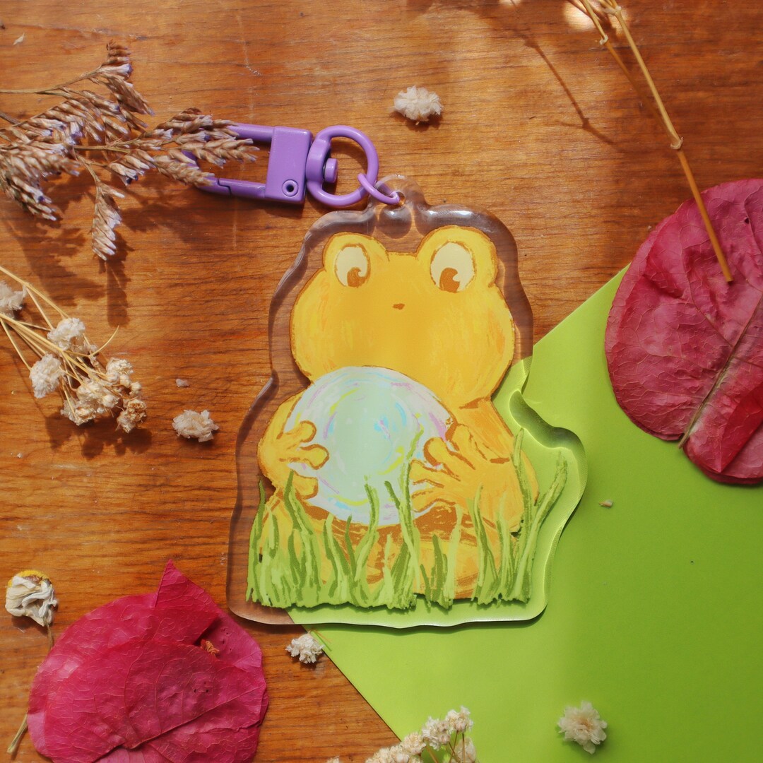 ORIGINAL FROG MARLEY // Cute Oc Acrylic Charm, Keychain - Etsy