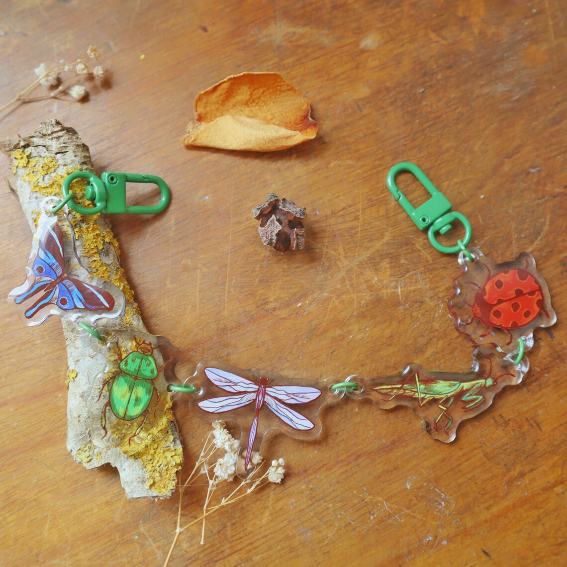 CRITTERS // Bugs Insects Belt Chain, Accessory for Bags, Pants and ...