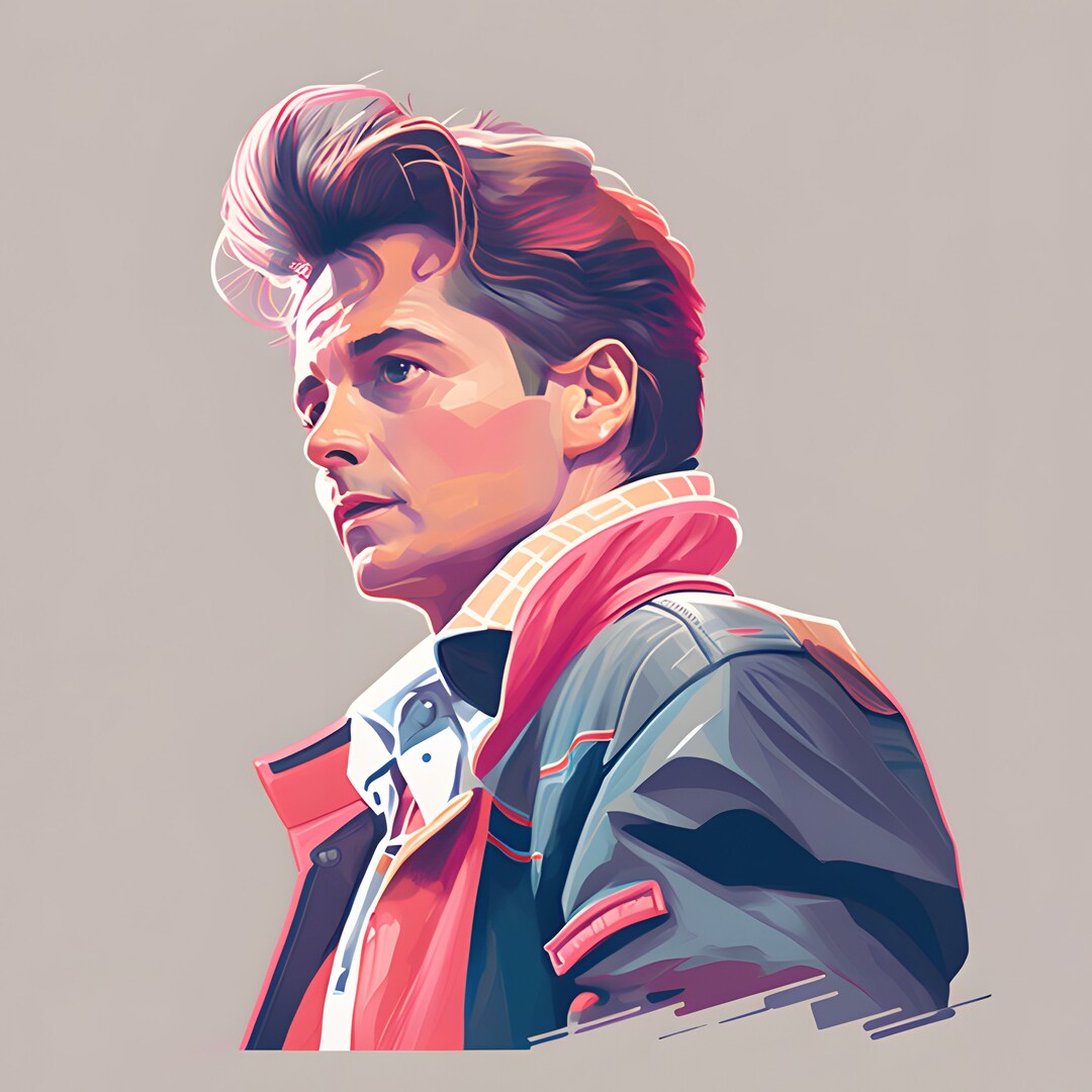 Marty Mcfly Back to the Future Original Portrait - Etsy