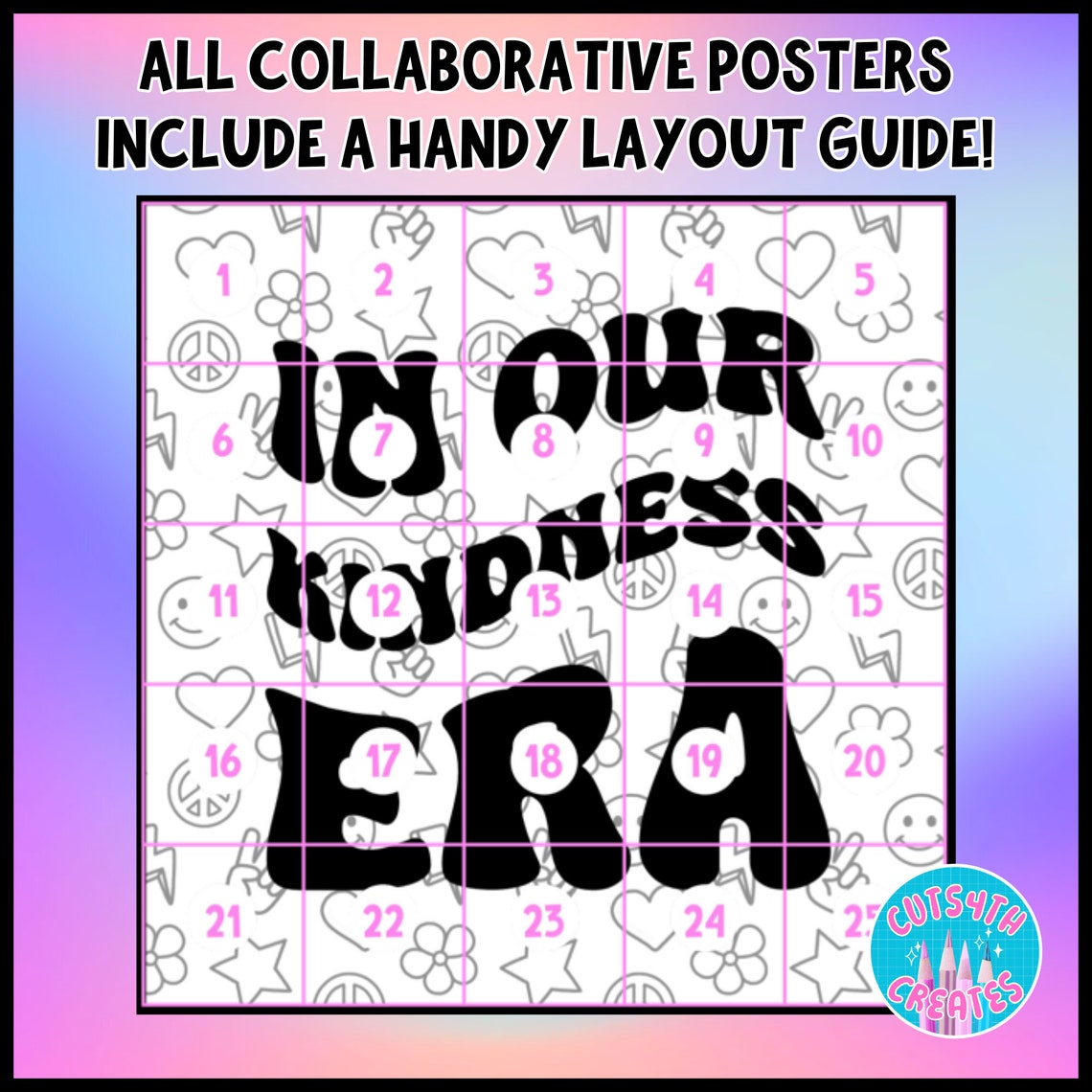 Collaborative Coloring Poster Bulletin Board | in Our Kindness Era ...