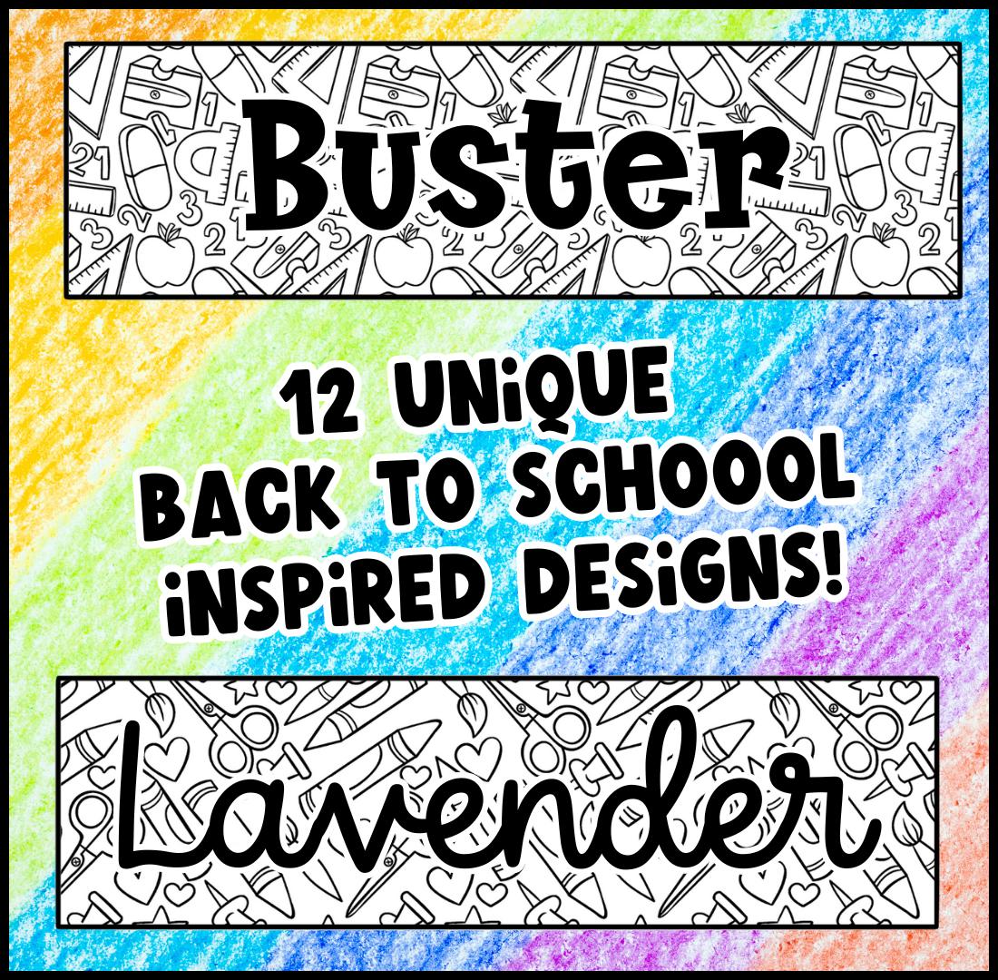 EDITABLE! Back to School Doodles Personalized Coloring Bookmarks | Add ...