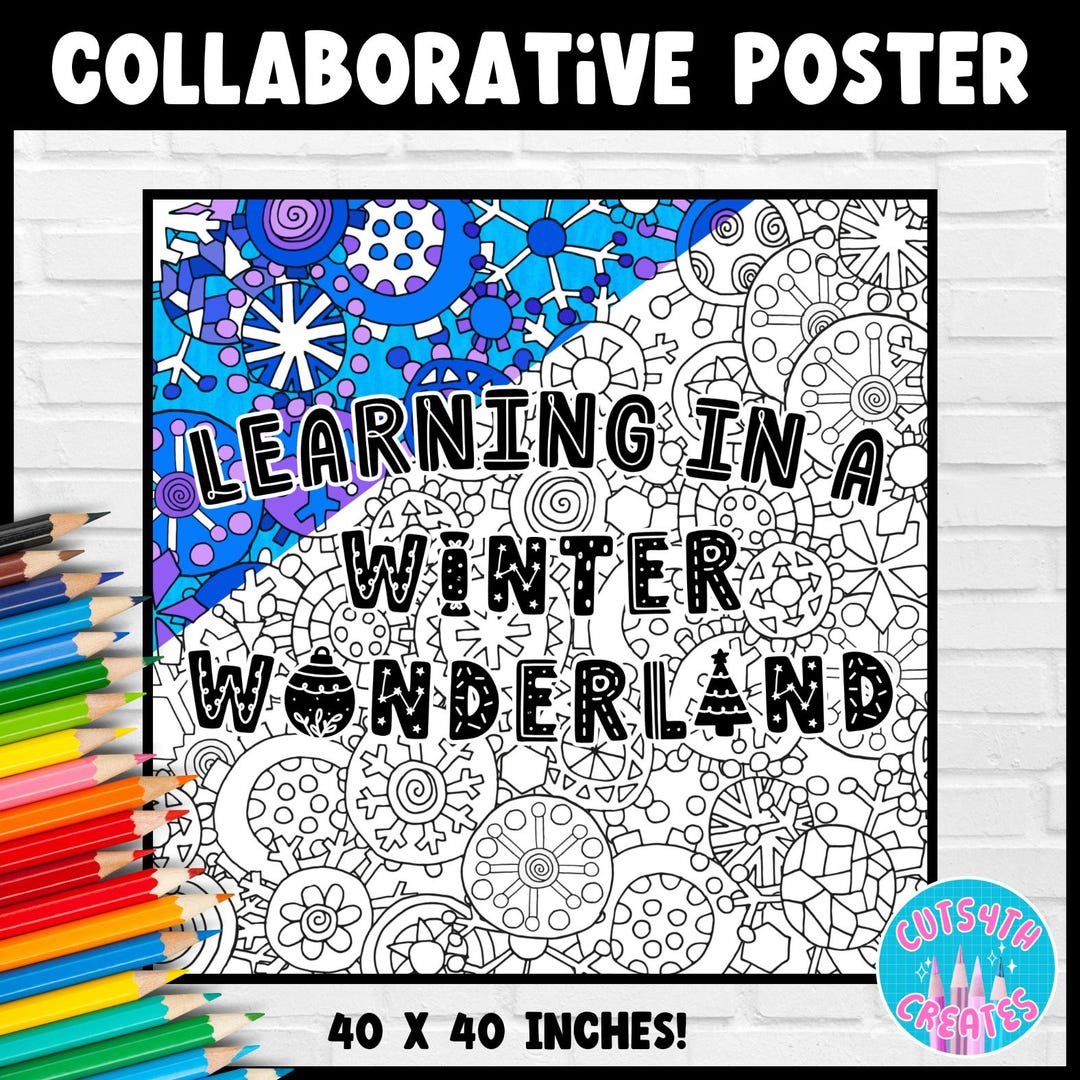 Collaborative Coloring Poster | Learning in A Winter Wonderland ...