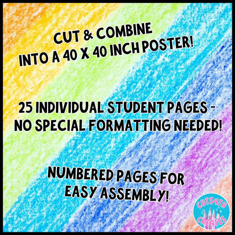 Collaborative Coloring Poster | 100th Day of School 100 Days Party ...