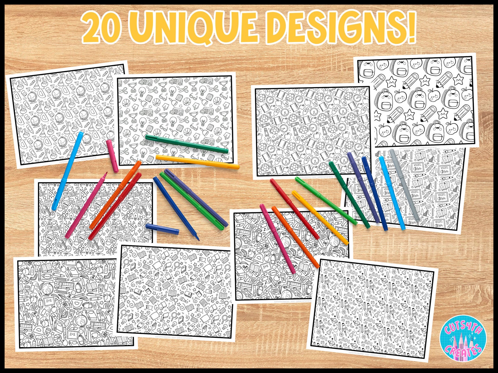 Back to School Coloring Pages Editable in Powerpoint Google Slides ...