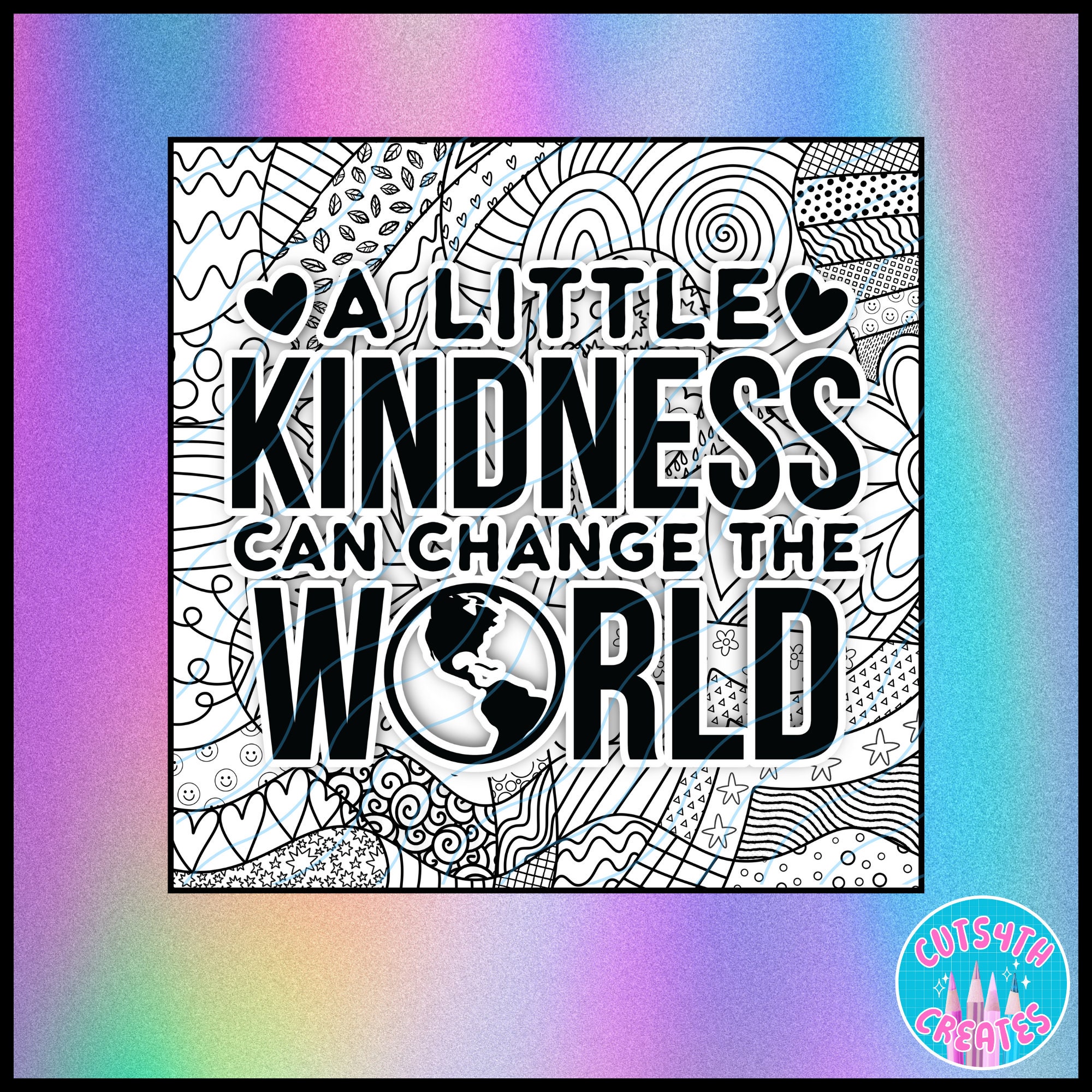 Collaborative Coloring Poster World Kindness Day A Little Kindness Can ...