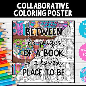Collaborative Coloring Poster | Teamwork Activity Puzzle | "between the ...