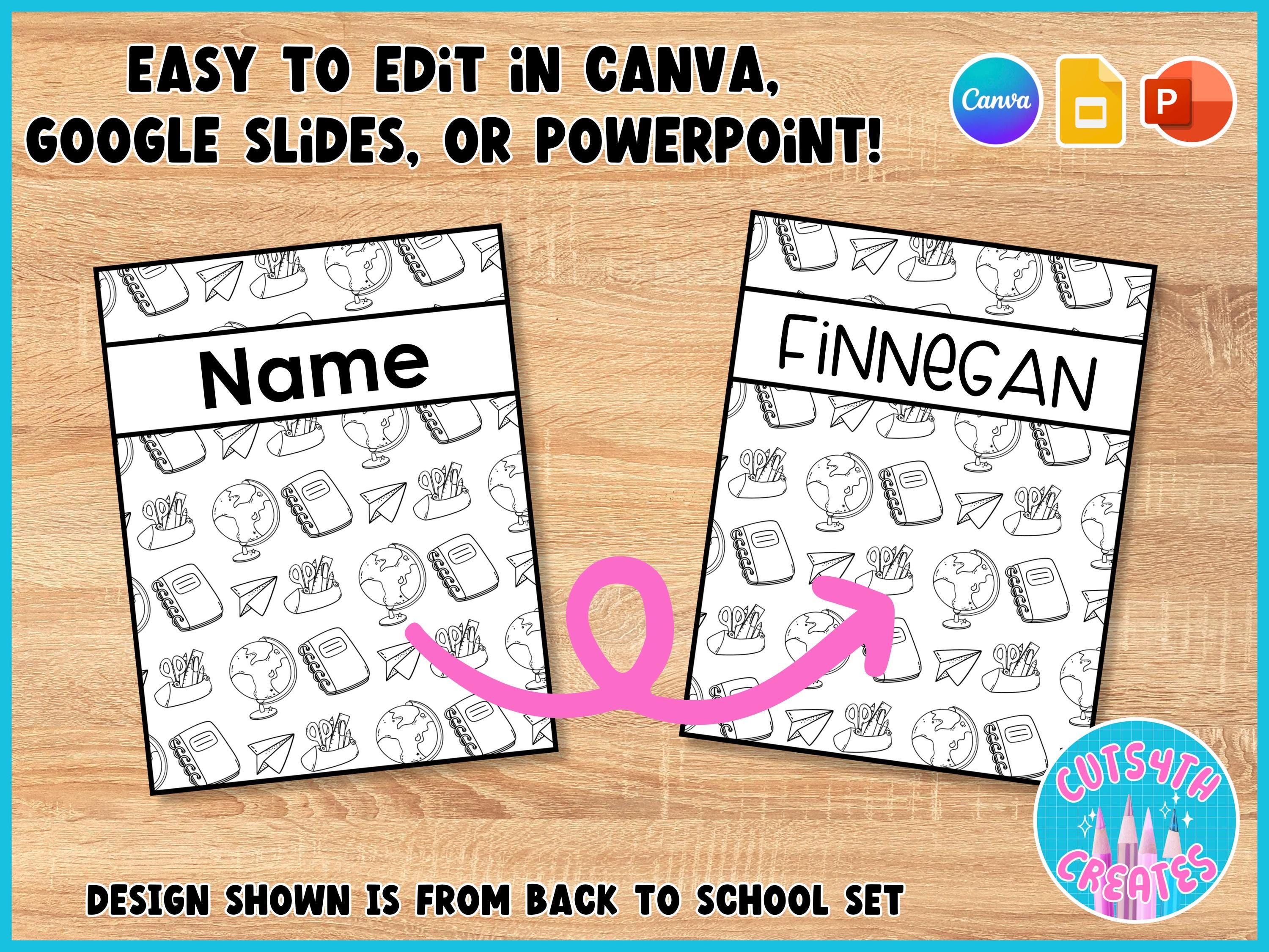 EDITABLE Binder Covers Retro Groovy Cute Doodle Pattern Coloring Pages ...