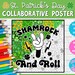 Collaborative Coloring Poster St. Patrick's Day Printables Shamrock and ...
