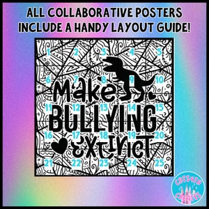 Collaborative Coloring Poster | Anti-bullying Dinosaur Themed | Make ...