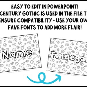 Personalized Animal Doodles Coloring Pages EDITABLE! Printable Coloring ...