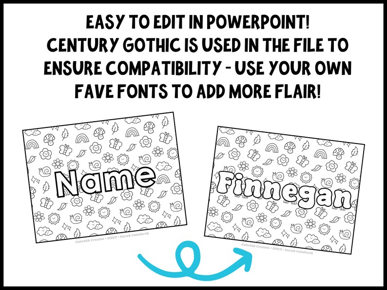 Personalized Animal Doodles Coloring Pages EDITABLE Printable Coloring ...