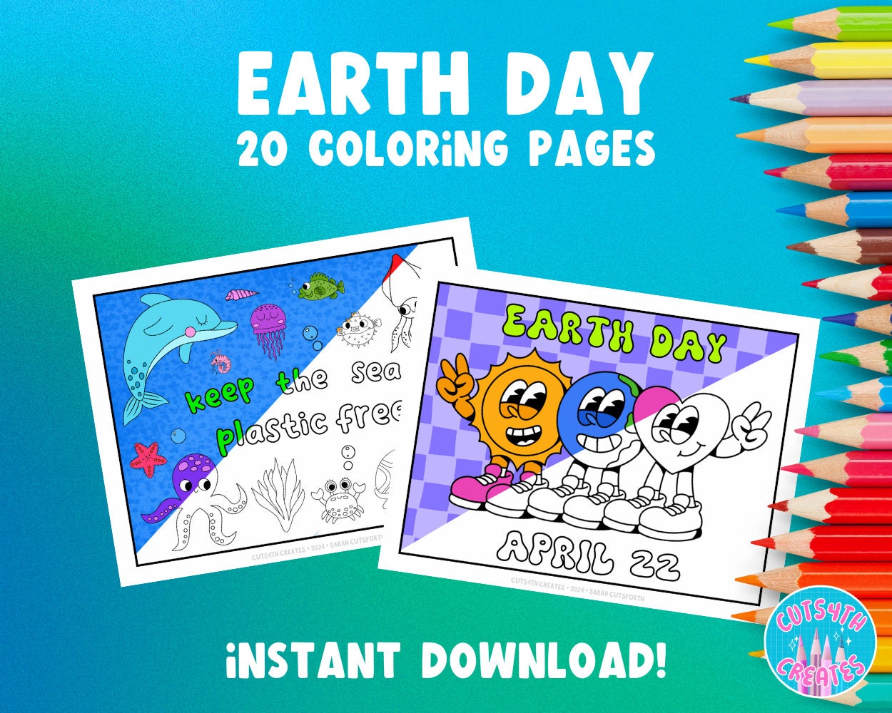 Earth Day 2024 Coloring Pages