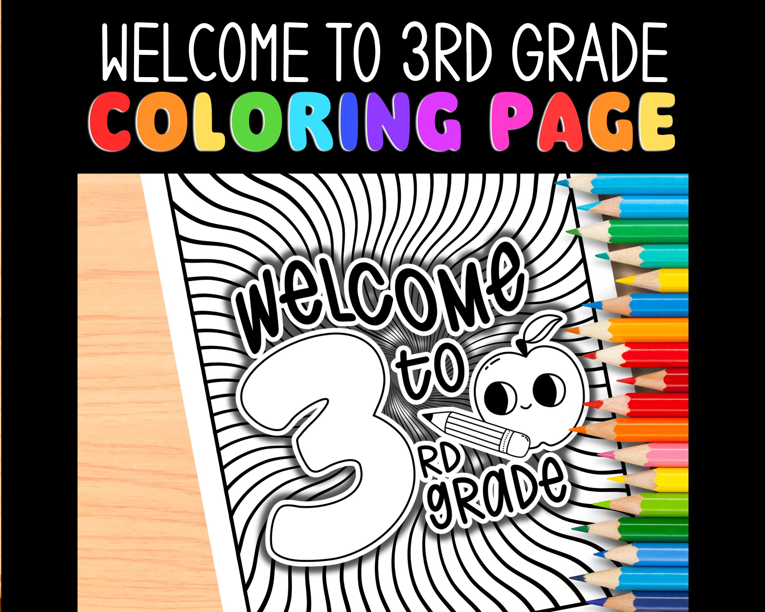 Welcome to 3rd Grade! | Coloring Page | Back to School | Open House ...