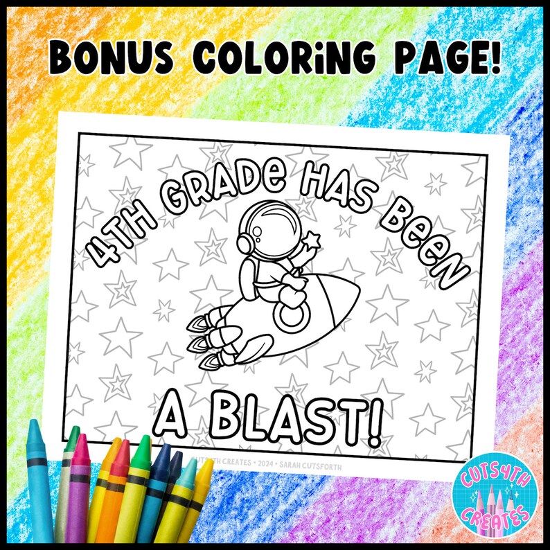 End of Year No Prep Collaborative Coloring Poster Activity | 4th Grade ...