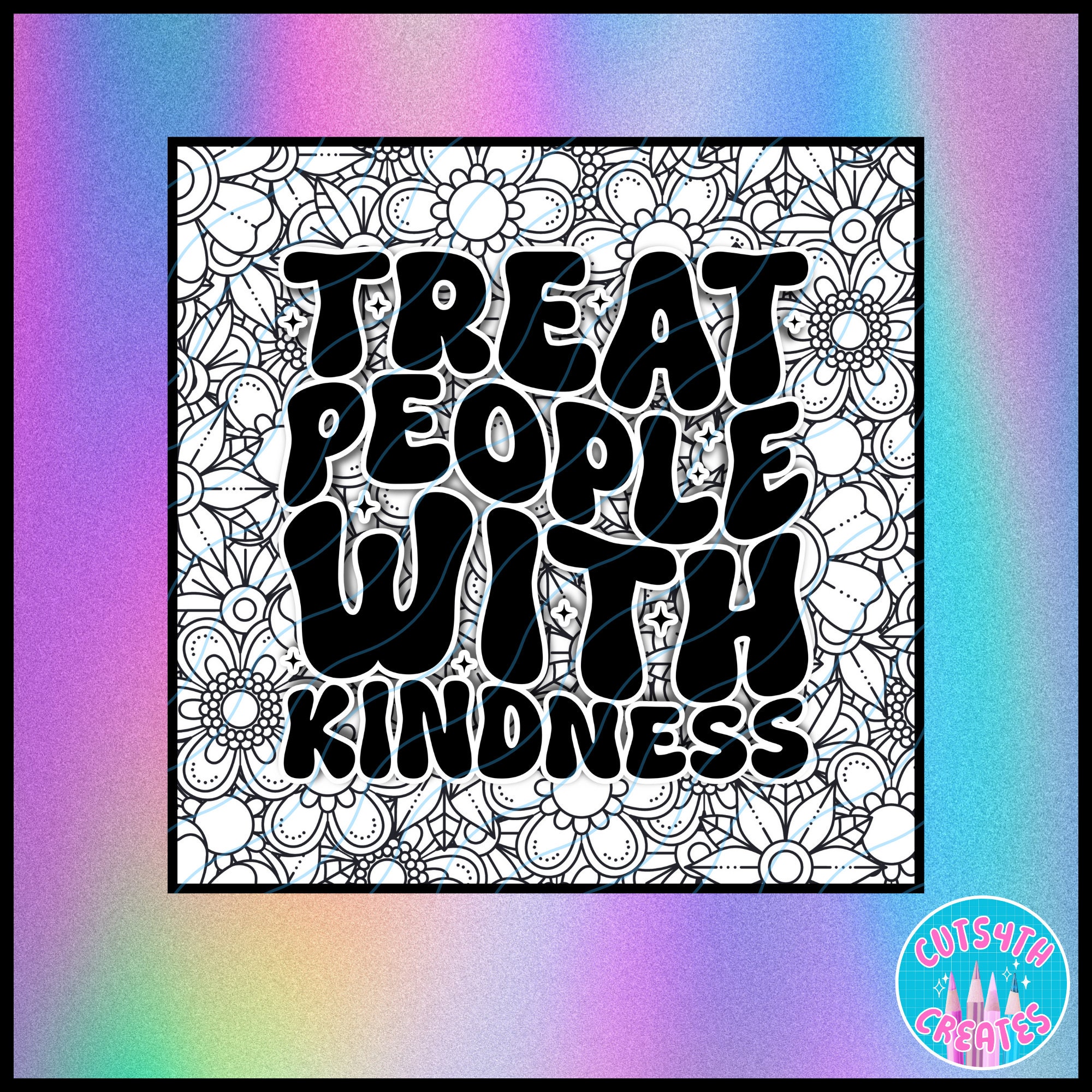 Collaborative Coloring Poster | World Kindness Day | Treat People With ...