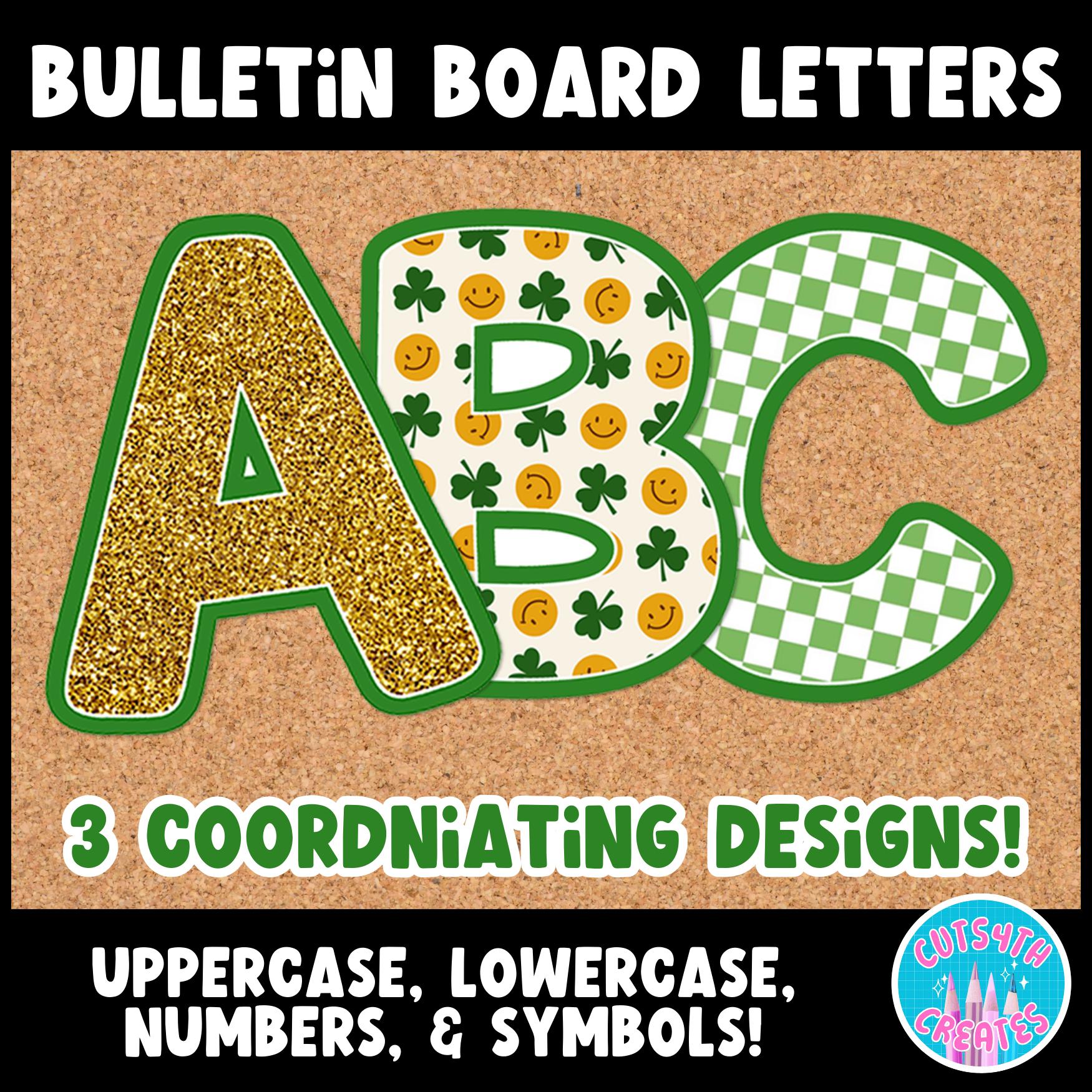 Bulletin Board Letters Printable Decorations Kit ABC Uppercase ...
