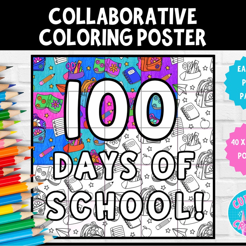 100th Day of School Poster - Etsy