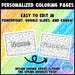 EDITABLE! Winter Doodles Personalized Coloring Pages | Add Student ...