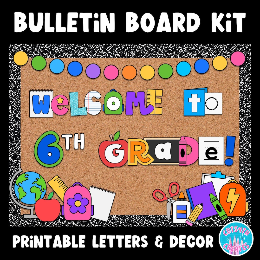 Bulletin Board Kit Printable Classroom Decor Back to School Welcome to ...